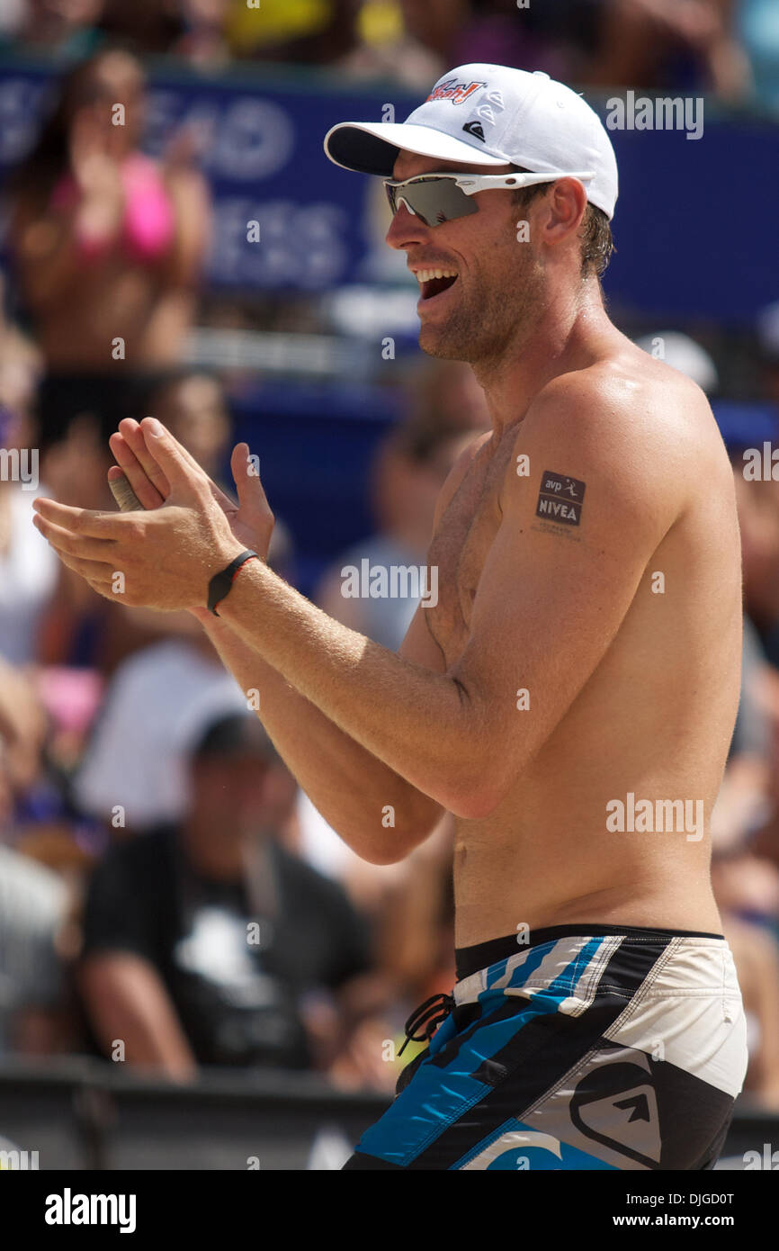 Matt Prosser during the men's final of the AVP Nivea Pro Beach ...