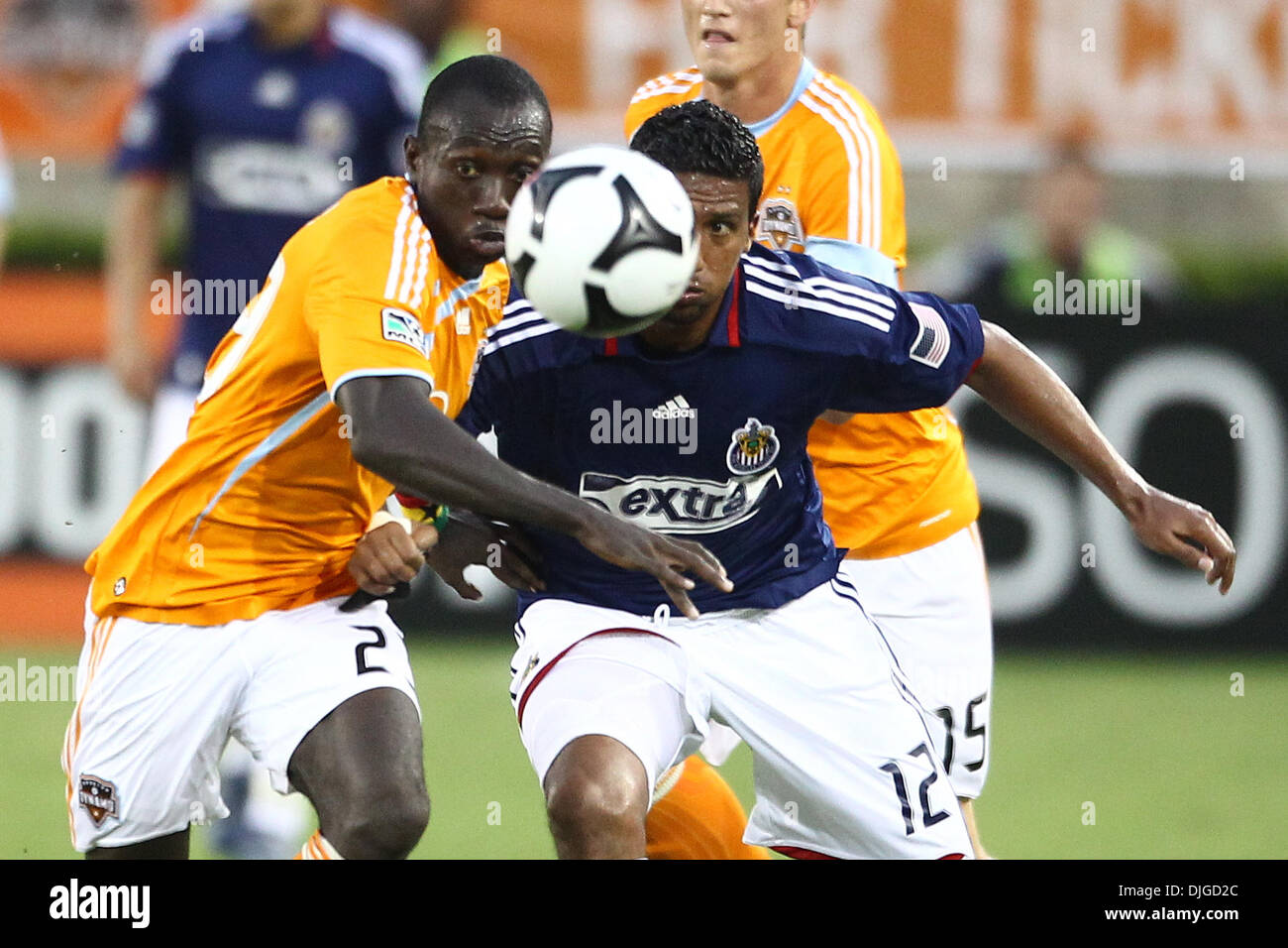 Dominic Oduro (#23) Forward for the Houston Dynamo and Dario Delgado ...