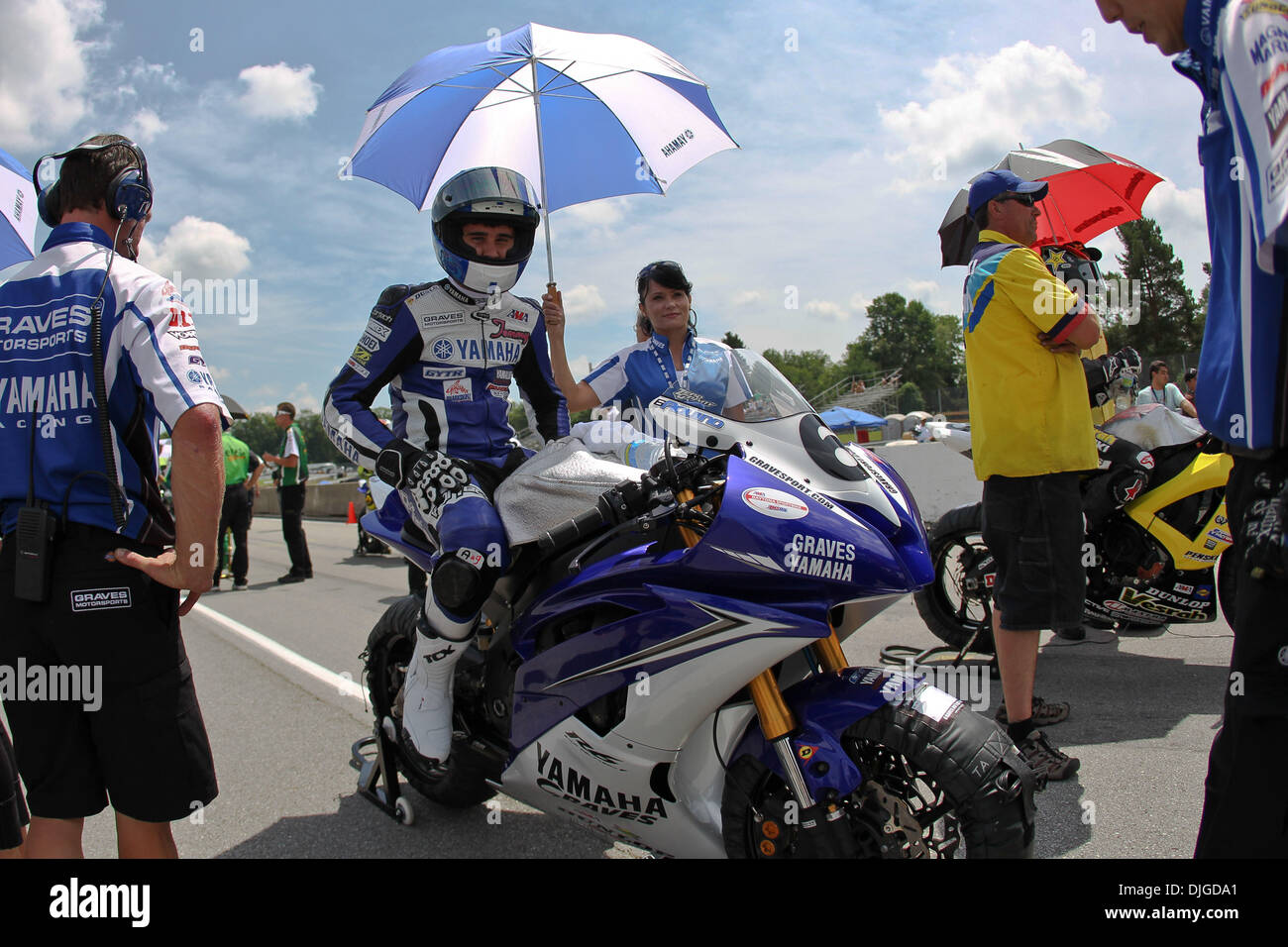 Tommy Aquino (#6) on the grid before the start of the Daytona Sportbike ...