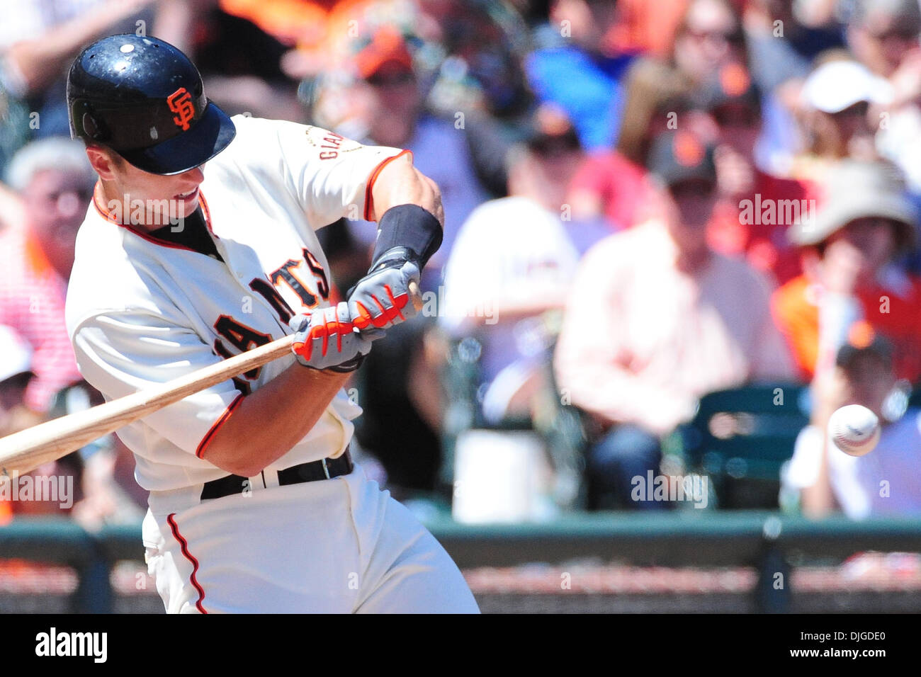 San Francisco, CA: San Francisco Giants Buster Posey (28) at bat. The ...