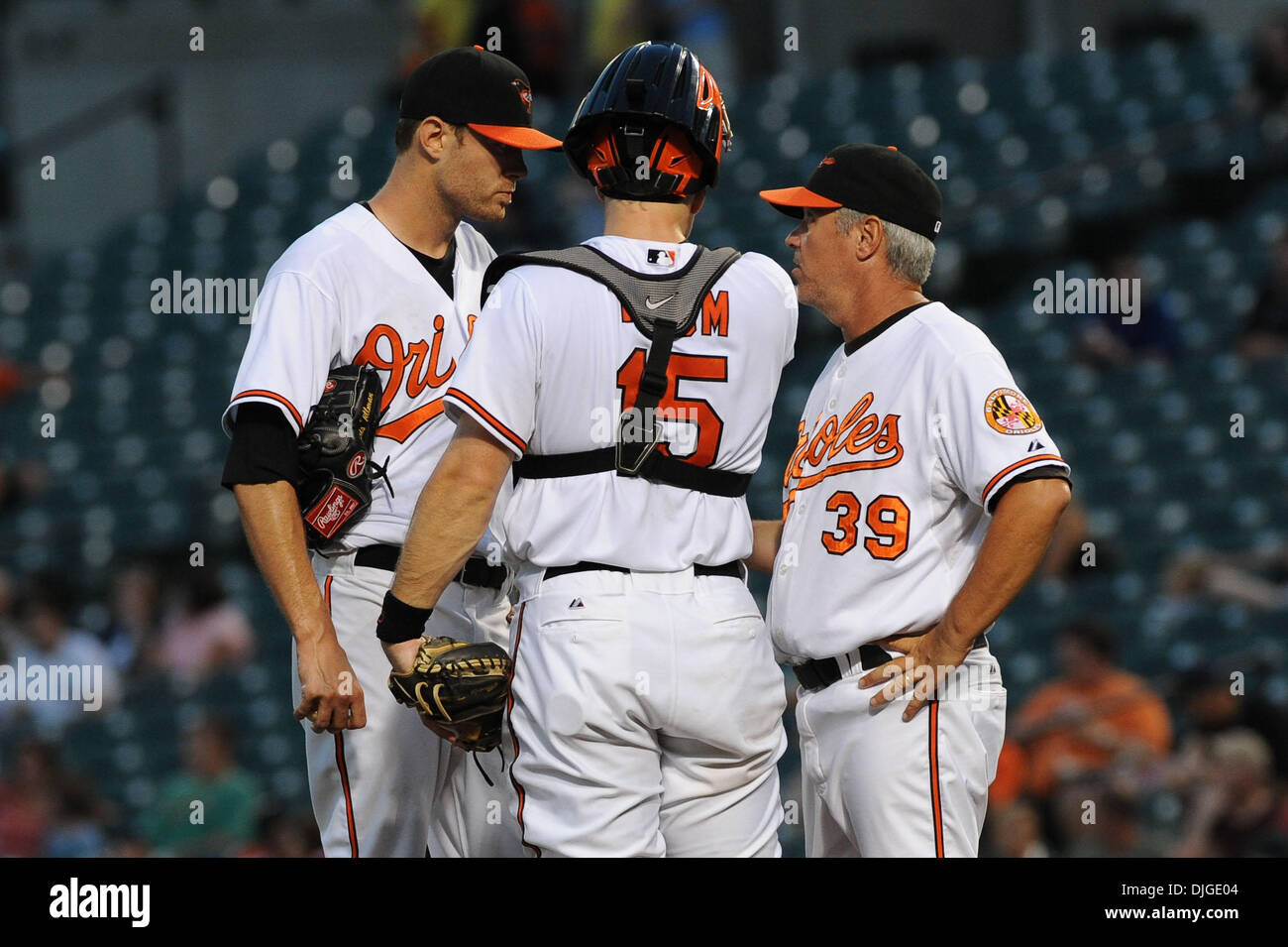 19 July 2010: Baltimore Orioles starting pitcher Chris Tillman (24) has ...