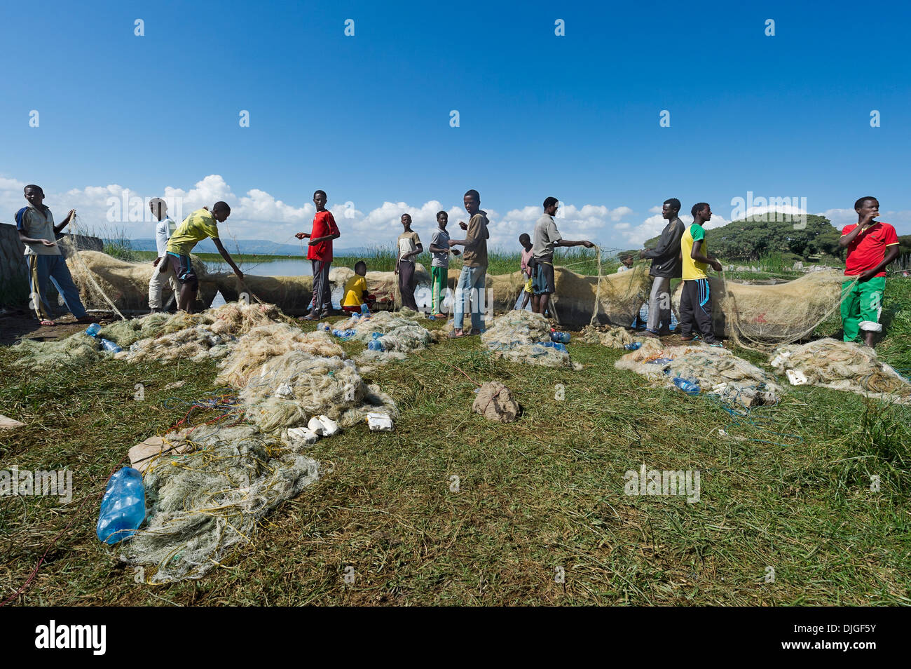 Fishers at the Awasa lake, Ethiopia Stock Photo - Alamy
