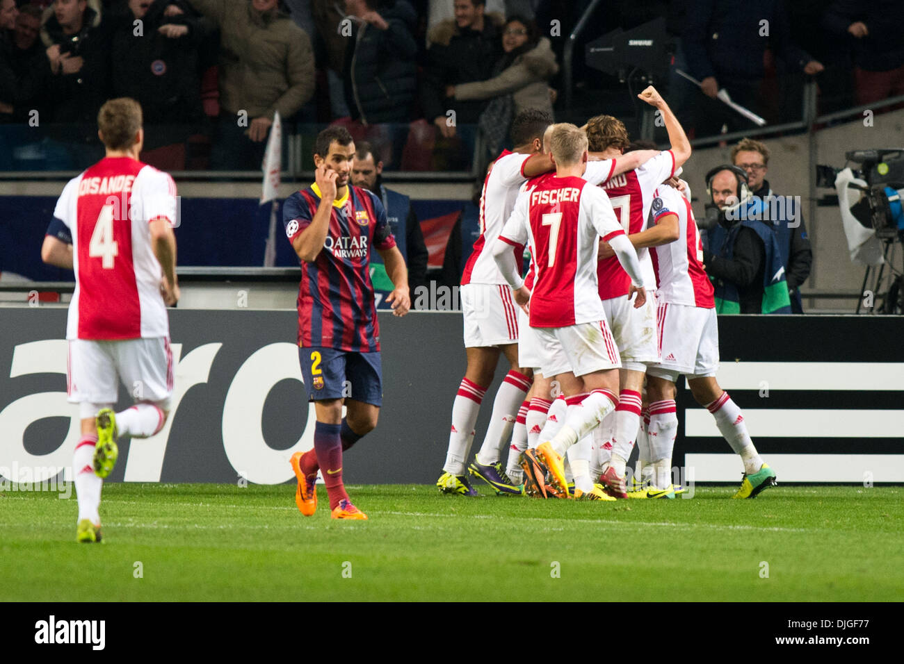 Amsterdam, Netherlands. 26th Nov, 2013. Ajax team group Football ...