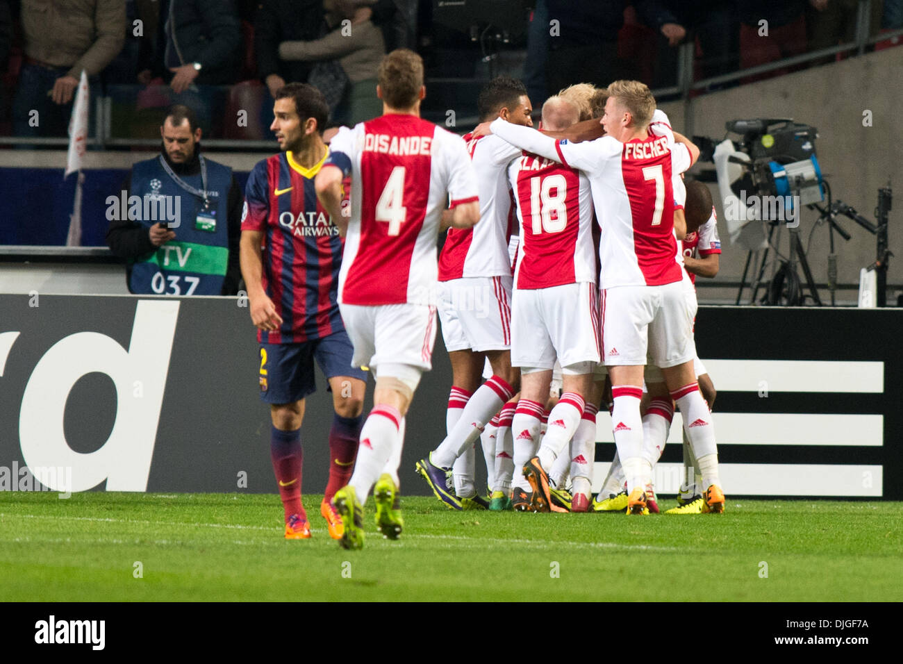 Amsterdam, Netherlands. 26th Nov, 2013. Ajax team group Football ...