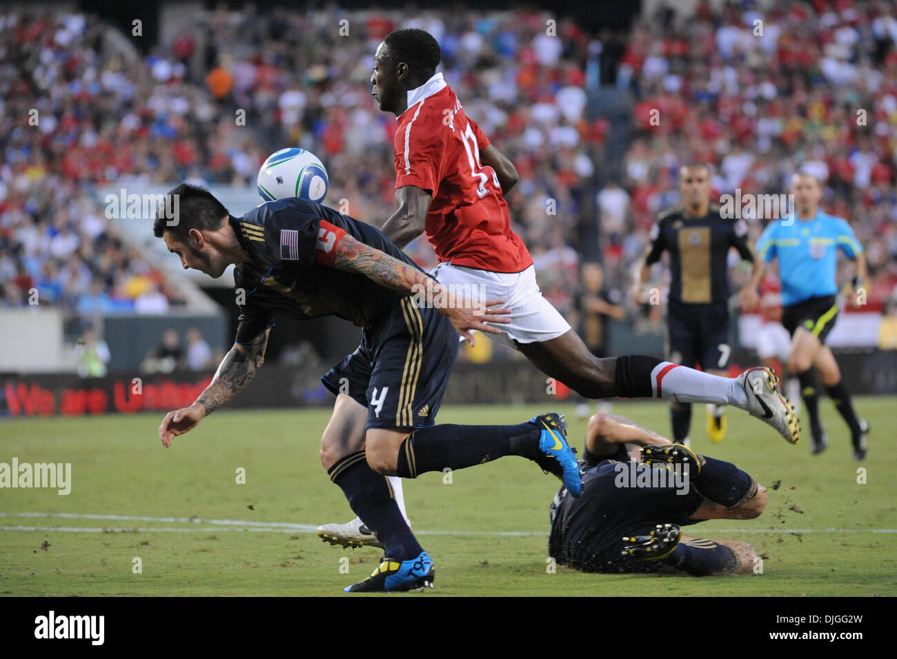 Manchester United Forward Danny Welbeck (#19) and Philadelphia Union ...
