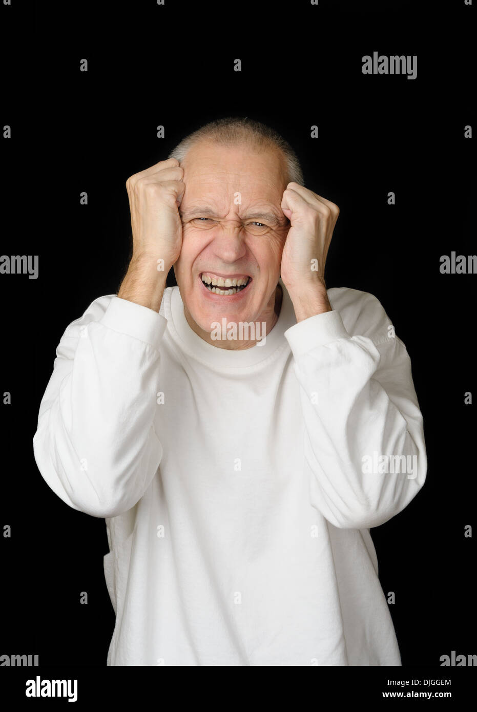 A sick man with fever and headache Stock Photo - Alamy