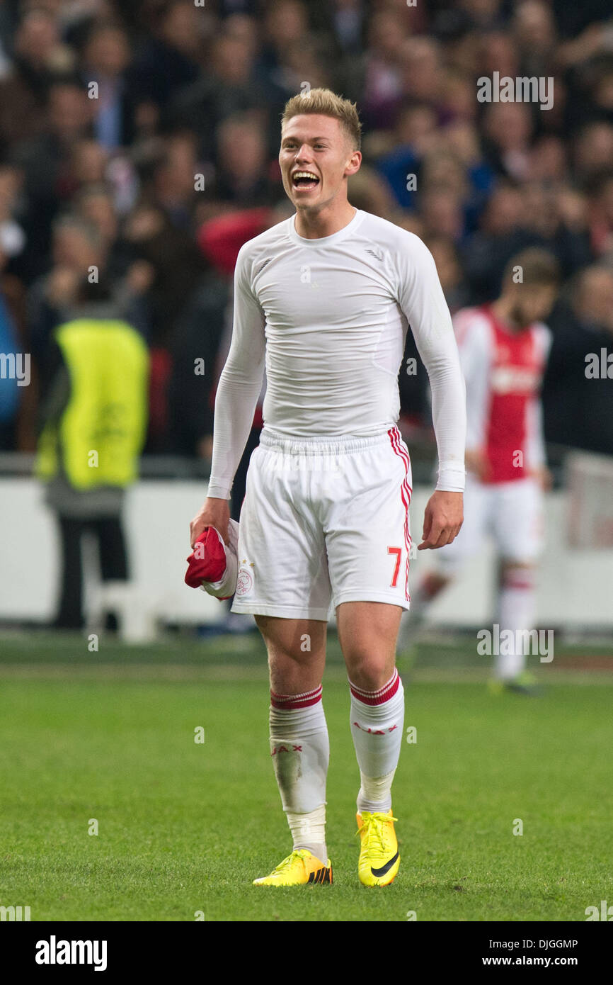 Amsterdam, Netherlands. 26th Nov, 2013. Viktor Fischer (Ajax) Football ...