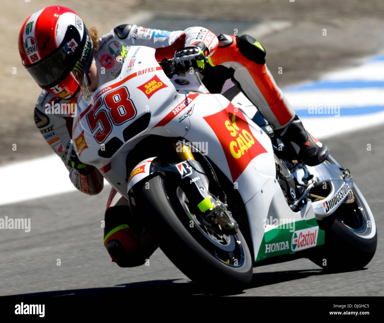 July 23, 2010 - Monterey, California, U.S. - MARCO SIMONCELLI #58 ...