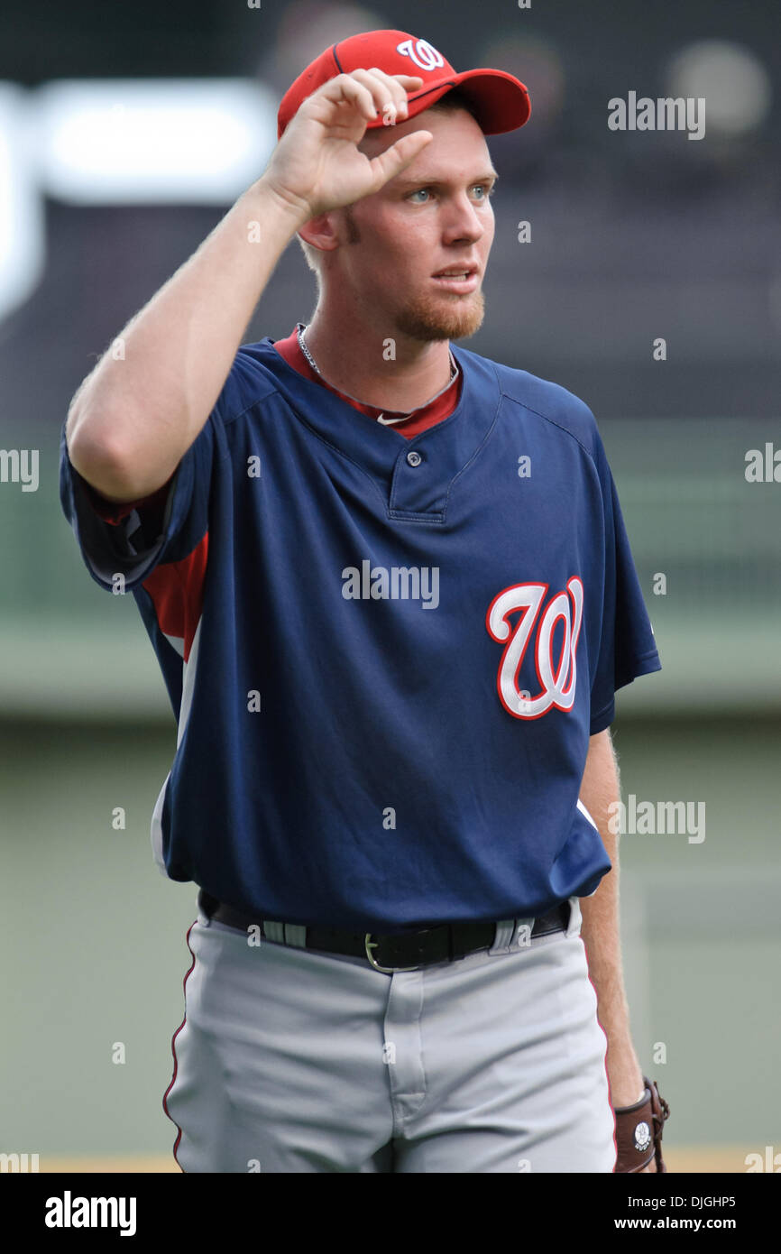 Washington Nationals pitcher Stephen Strasburg prior to the game ...