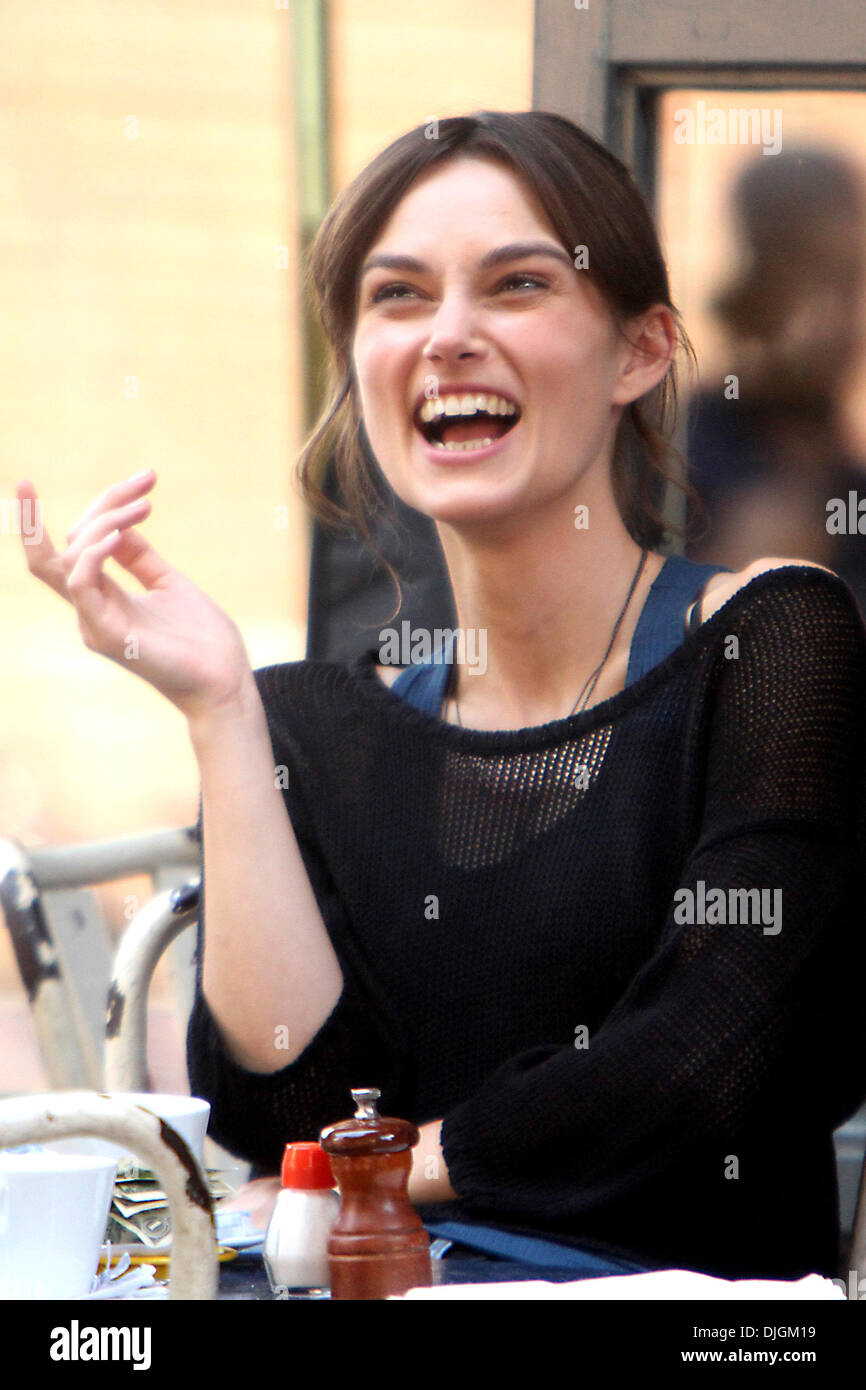 Keira Knightley filming on the set of her new movie 'Can a Song Save ...