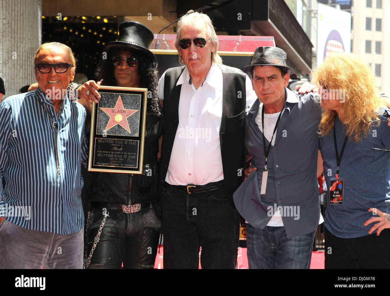 Robert Evans, Slash, Jim Ladd, Charlie Sheen, Steven Adler Slash ...