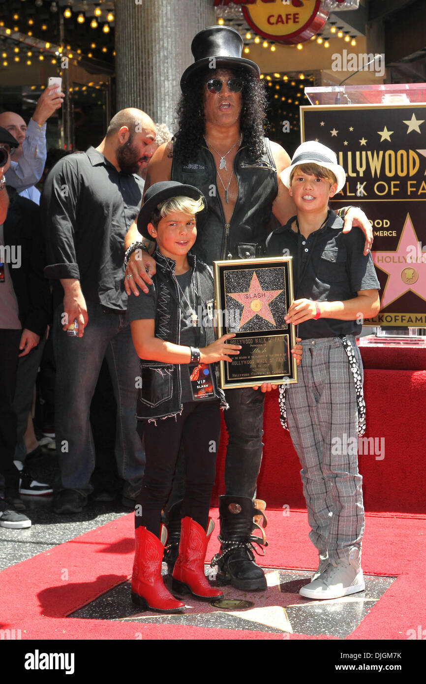 Slash with his sons London Emilio and Cash Anthony Slash honored with a ...