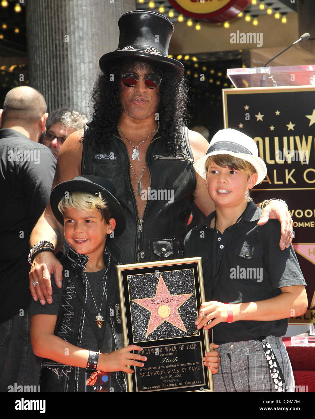 Slash with his sons London Emilio and Cash Anthony Slash honored with a ...
