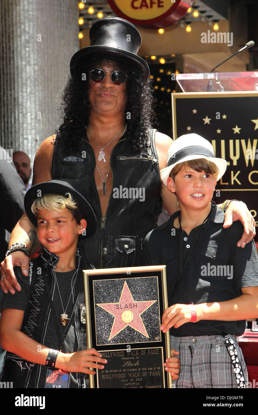 Slash with his sons London Emilio and Cash Anthony Slash honored with a ...