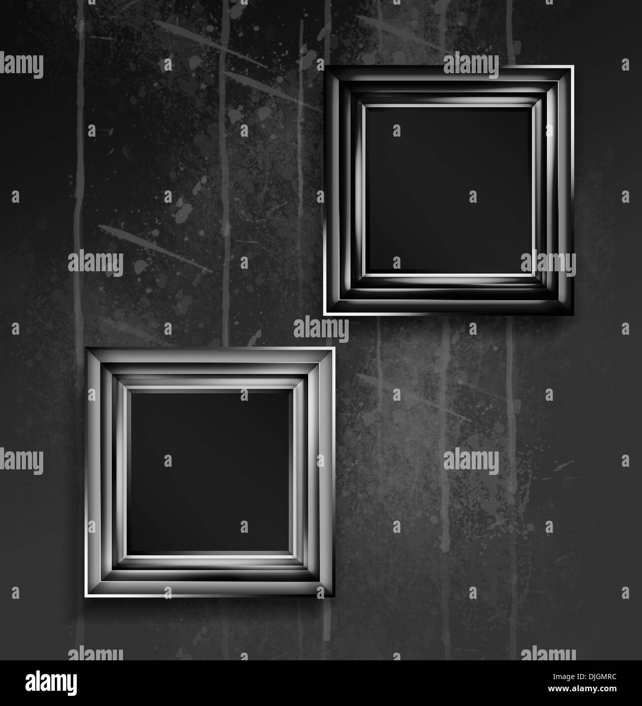 illustration template of black frames Stock Photo - Alamy