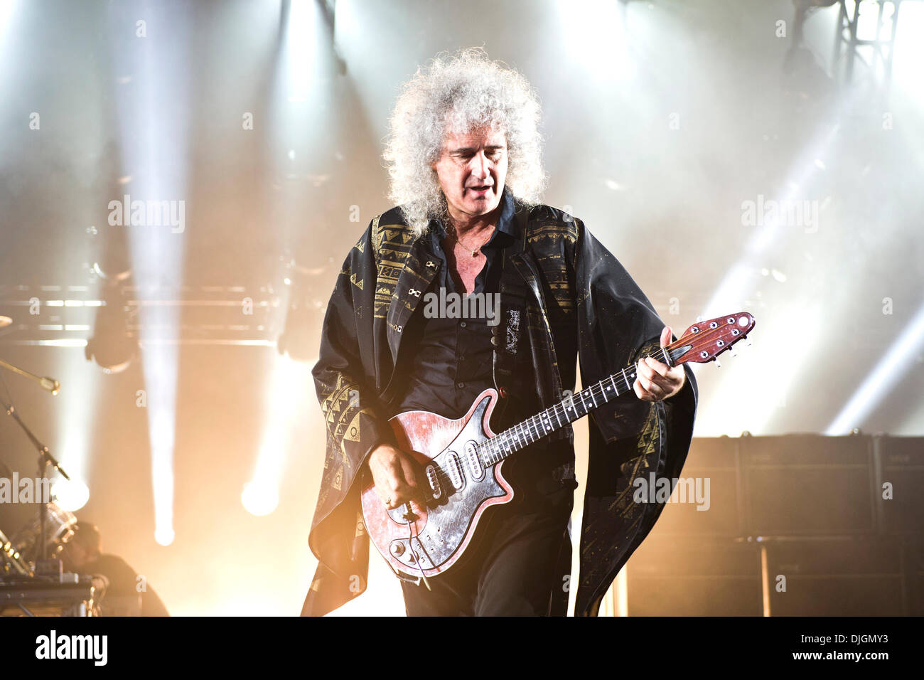 Brian May of Queen performing live at the Apollo Hammersmith London ...