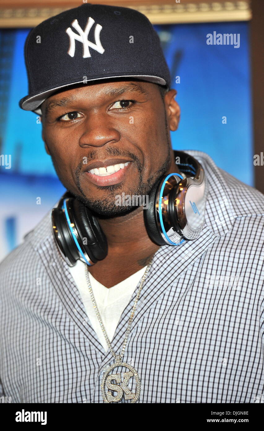 50 Cent aka Curtis James Jackson III signs copies of his SMS Audio ...