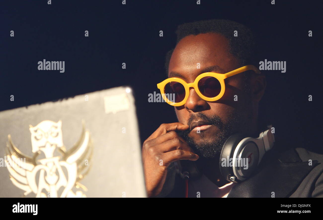 will.i.am aka William James Adams, Jr. serving as DJ during a set at ...