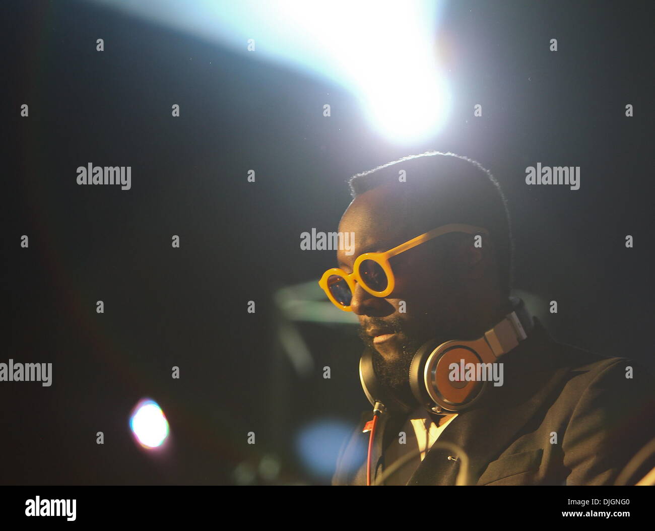will.i.am aka William James Adams, Jr. serving as DJ during a set at ...