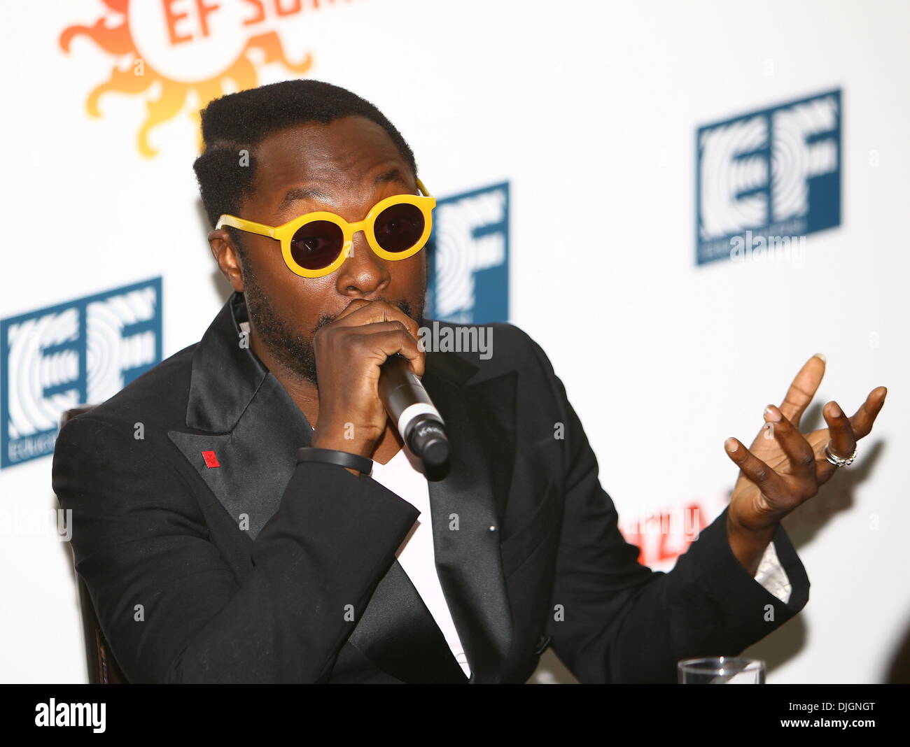 will.i.am aka William James Adams, Jr. attends a Q&A session with ...