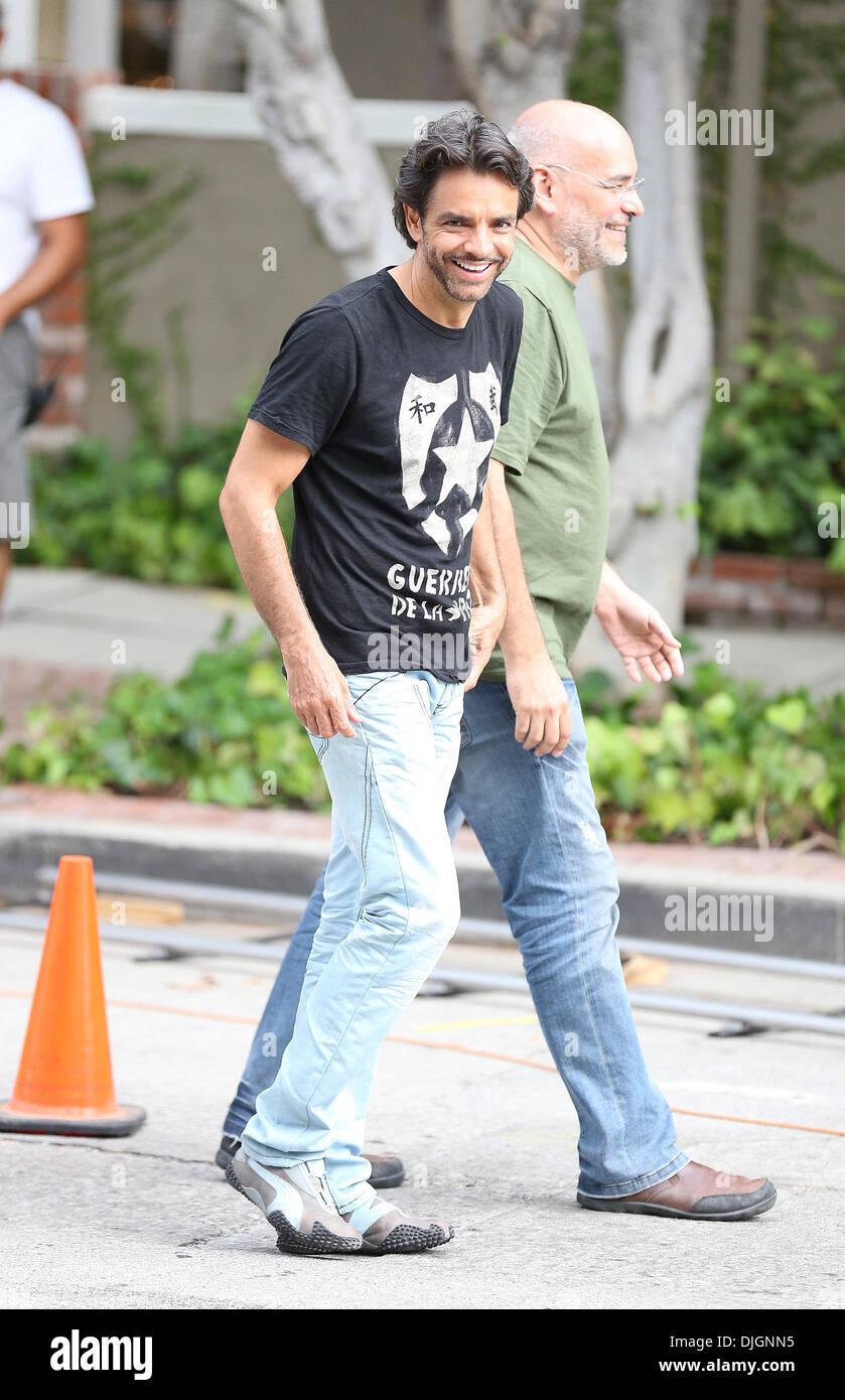 Mexican Actor Eugenio Derbez seen on the set of 'Man of Stone' directed ...