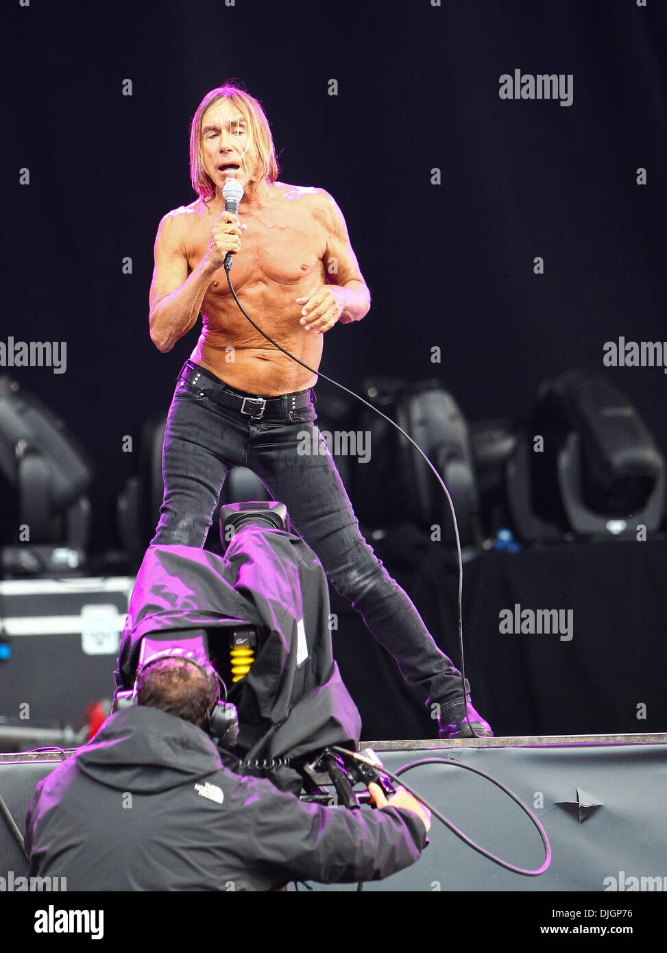 Iggy Pop Iggy and the Stooges performing live Hard Rock Calling in Hyde ...