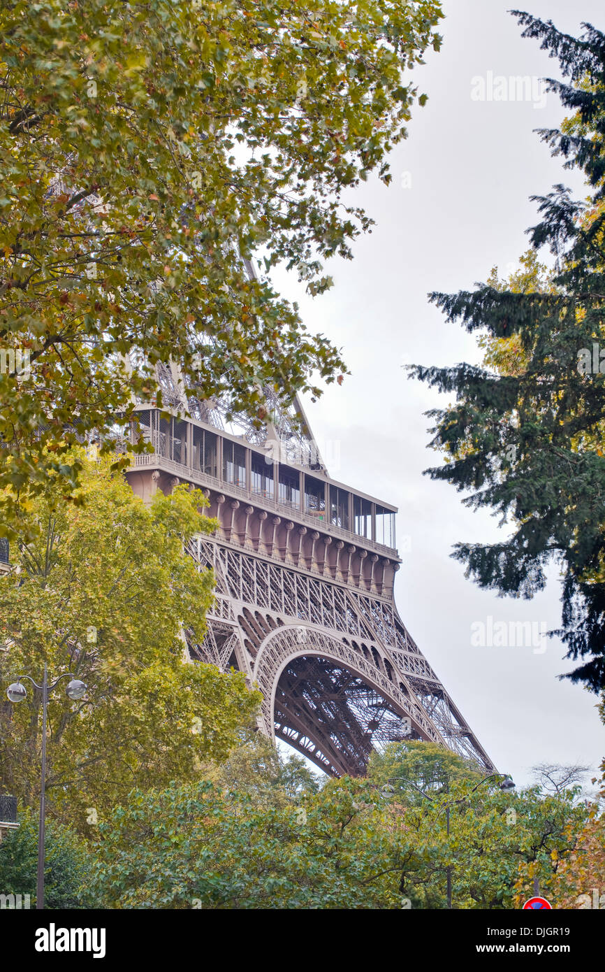 The Eiffel Tower in Paris. It is one of the most visited attractions in ...
