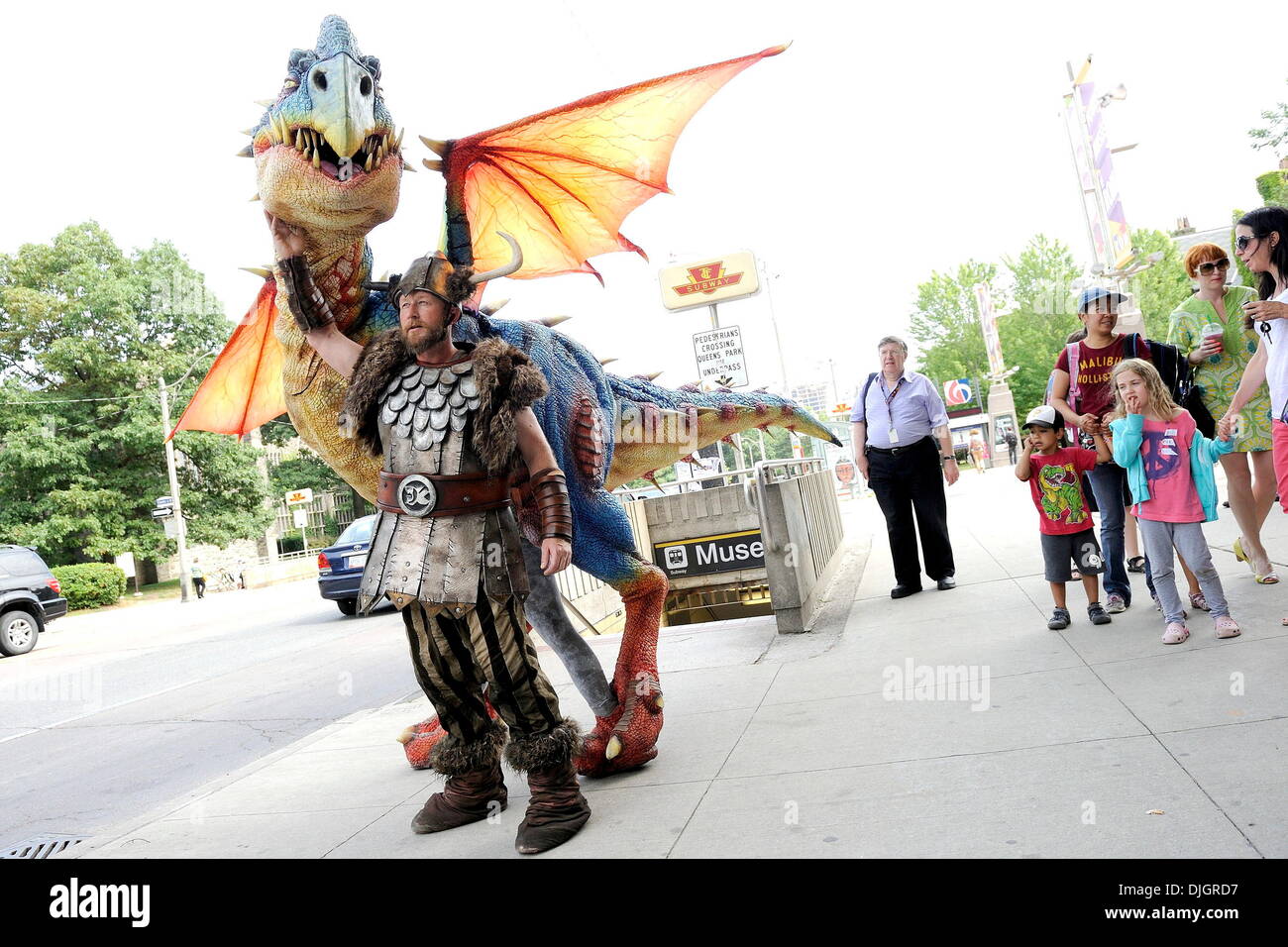 A Viking and Baby Nadder Dragon Promoting Dreamworks' 'How To Train ...