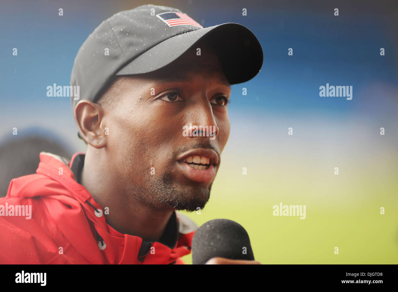 Michael Tinsley (400m Hurdles) Team USA Press Conference held at ...