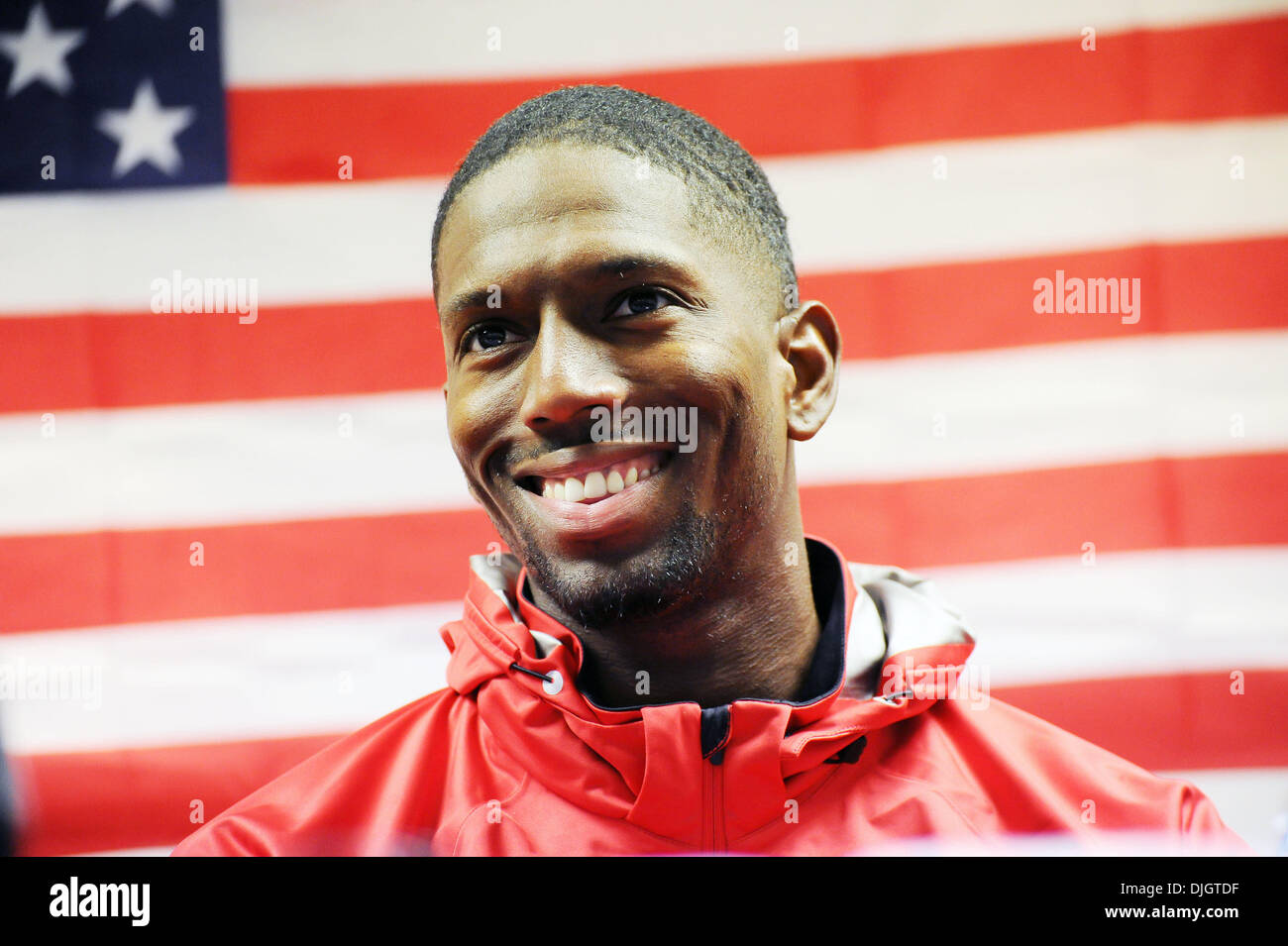 Michael Tinsley (400m Hurdles) Team USA Press Conference held at ...