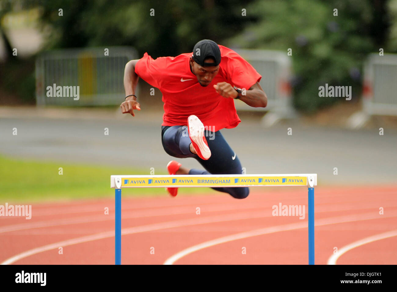 Michael Tinsley (400m Hurdles) Team USA attends a children's training ...