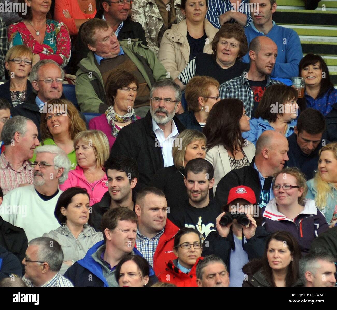 Sinn Fein President Gerry Adams Bruce Springsteen performs at the RDS ...