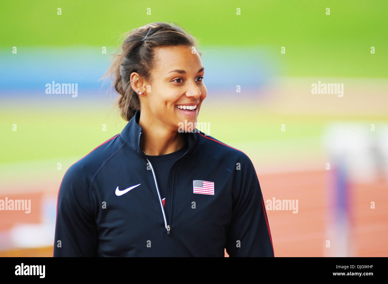 Chantae McMillan (Heptathlon) Olympic Team USA take part in a sports ...