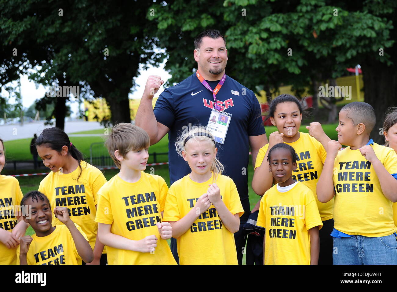 Jarred Rome (Discus) Olympic Team USA take part in a sports festival ...