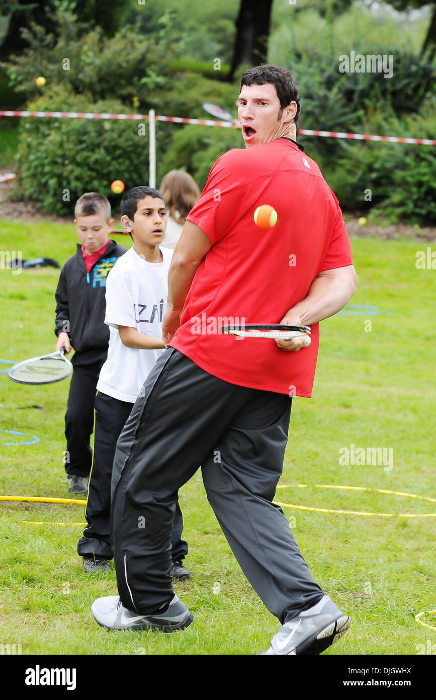 Lance Brooks (Discus) Olympic Team USA take part in a sports festival ...