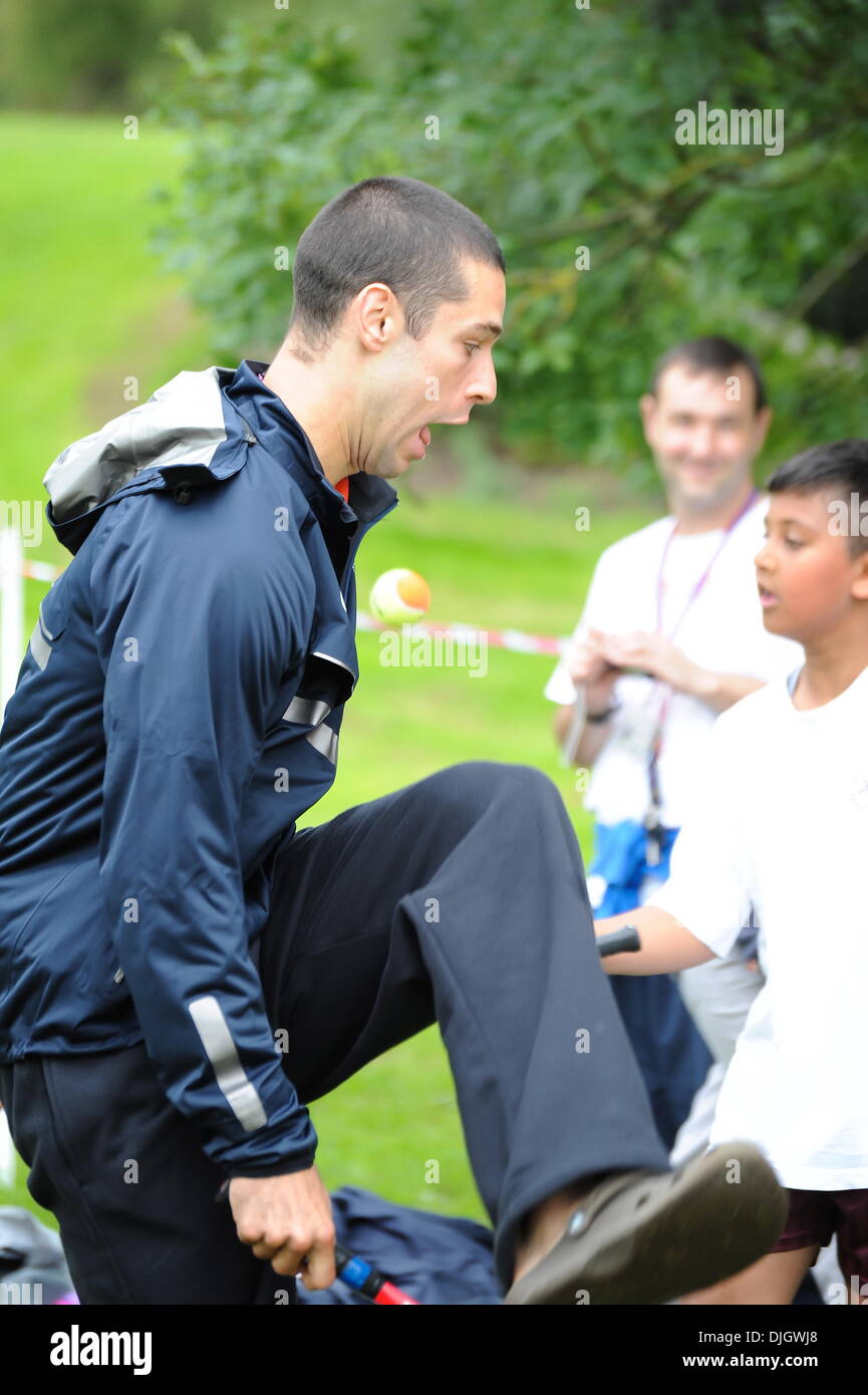 Craig Kinsley (Javelin) Olympic Team USA take part in a sports festival ...