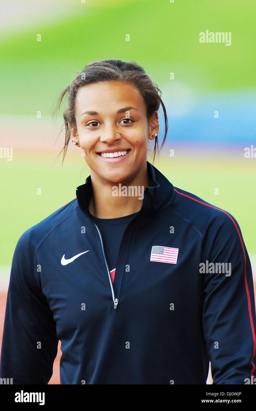 Chantae McMillan (Heptathlon) Olympic Team USA take part in a sports ...