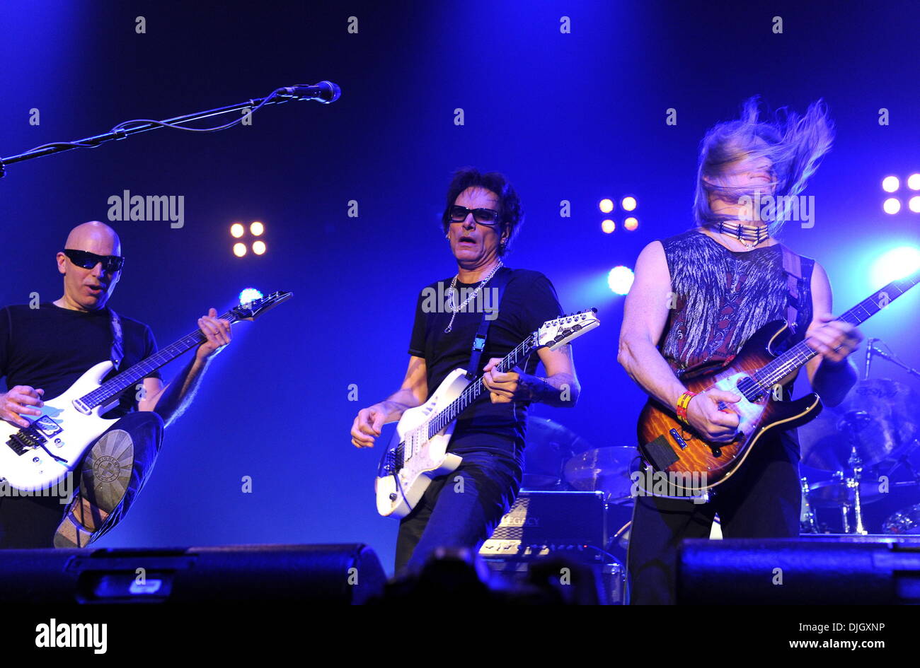 Steve Morse, Steve Vai and Joe Satriani perform during the G3 tour held ...