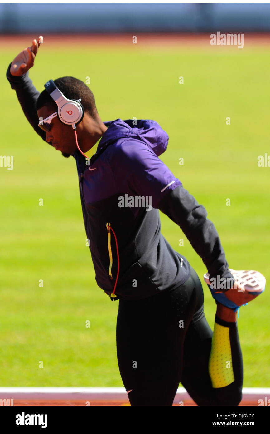 Tony McQuay The USA Olympic Track and Field team train at Alexander ...