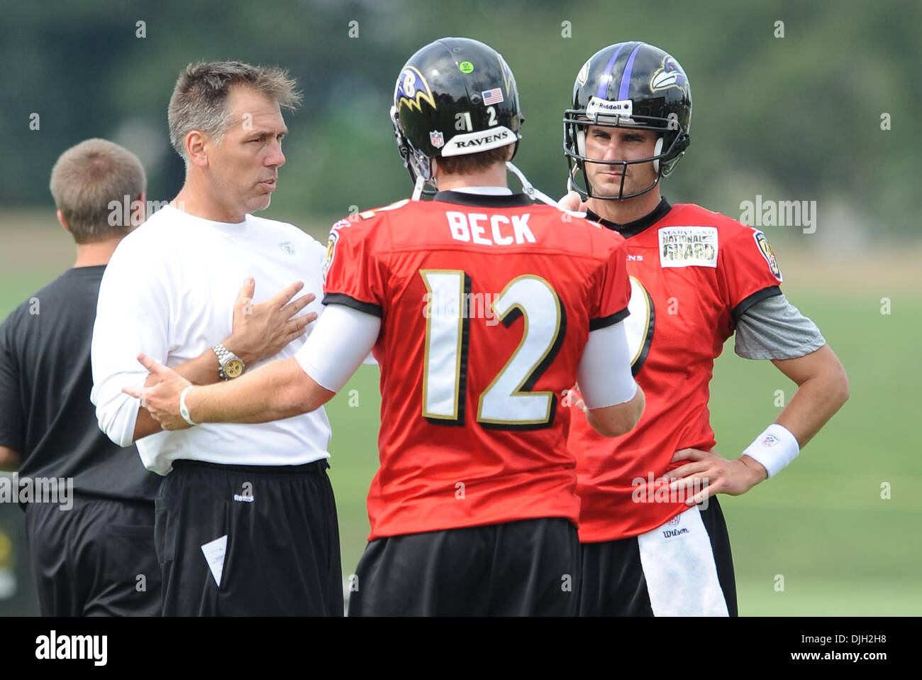 27 July 2010: Baltimore Ravens quarterback John Beck (12) and ...