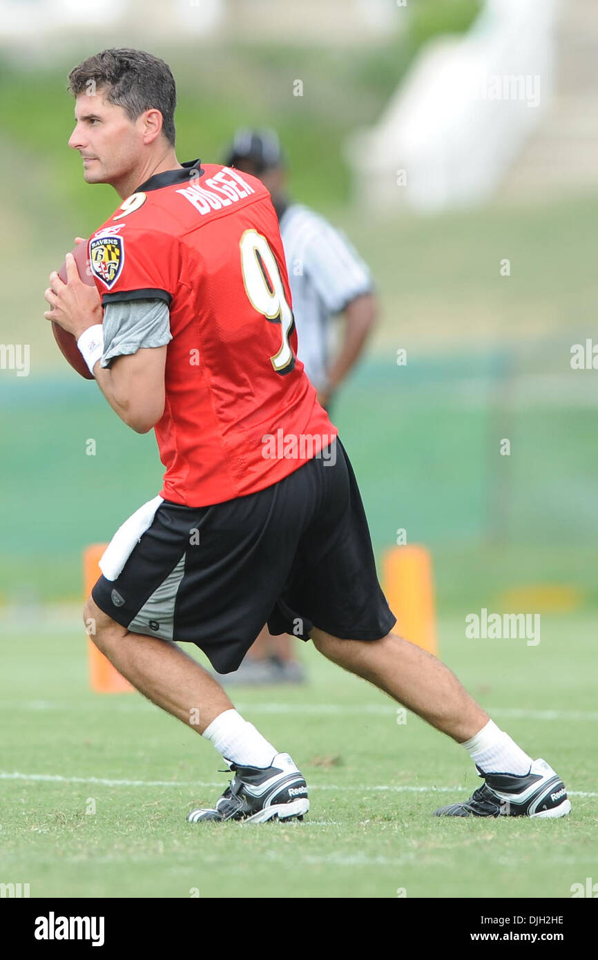 27 July 2010: Baltimore Ravens quarterback Marc Bulger (9) in action ...
