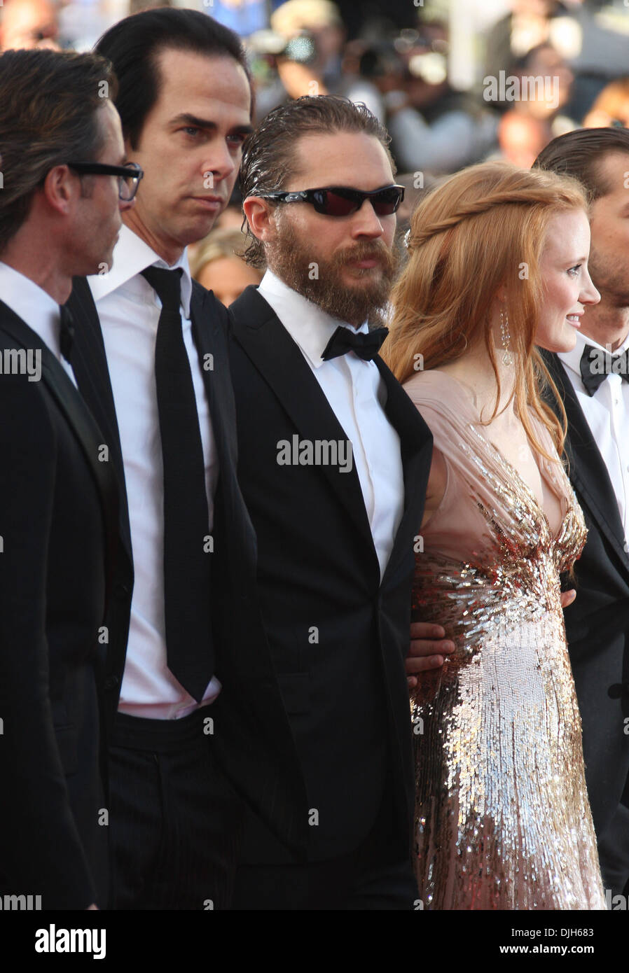 Nick Cave Tom Hardy Jessica Chastain 'Lawless' premiere during 65th ...