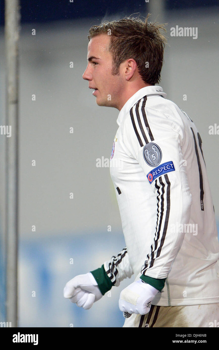 Moscow, Russia. 27th Nov, 2013. Munich's Mario Goetze celebrates after ...