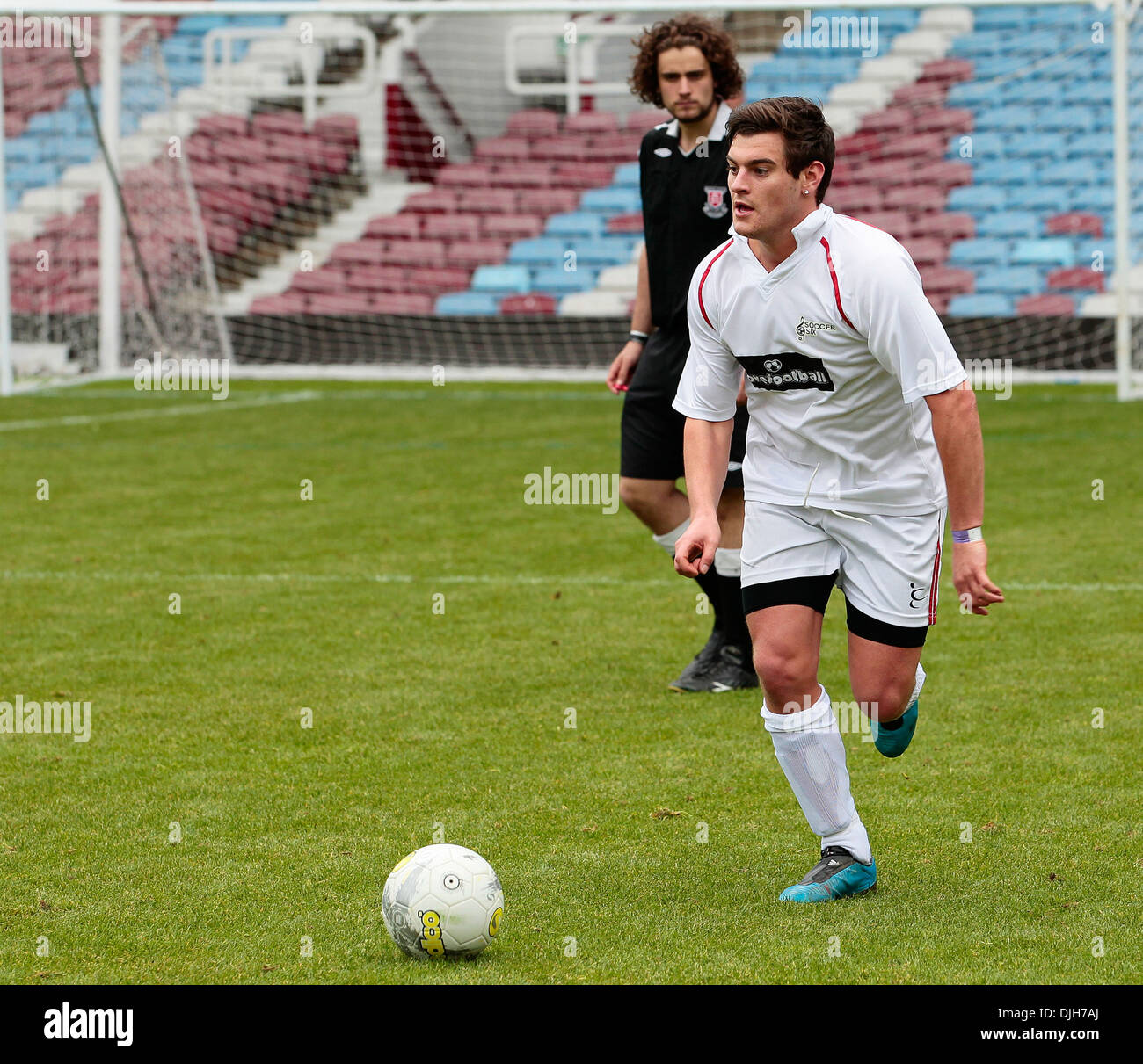 Matt Lapinskas Celebrity Soccer Six match held at West Ham Football ...