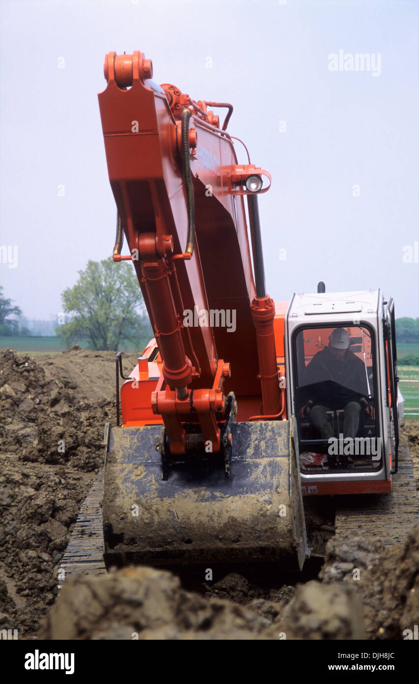 Industrial : Fiat-Hitachi construction digger Stock Photo - Alamy
