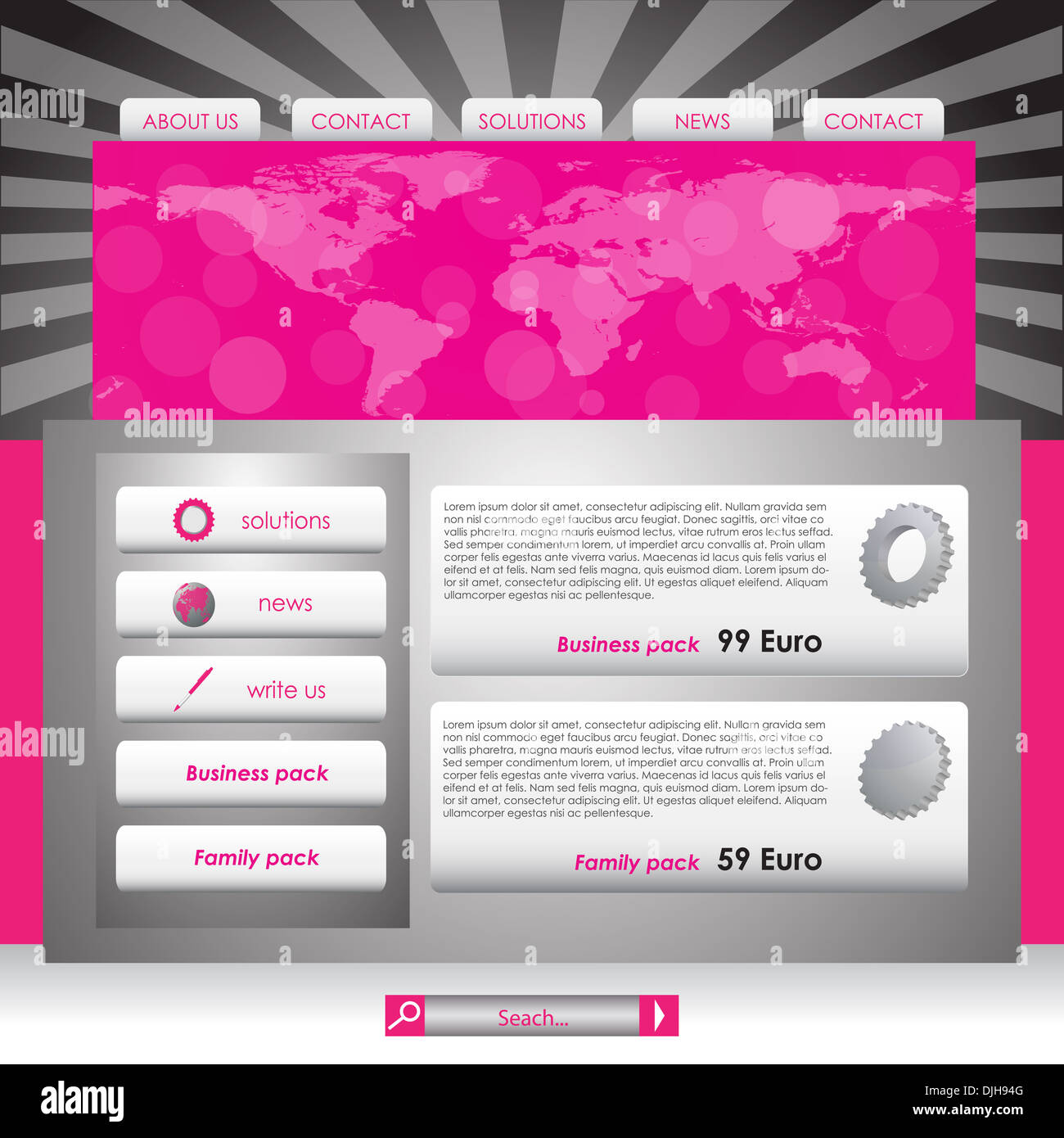 Website design template, Vector illustration Stock Photo - Alamy