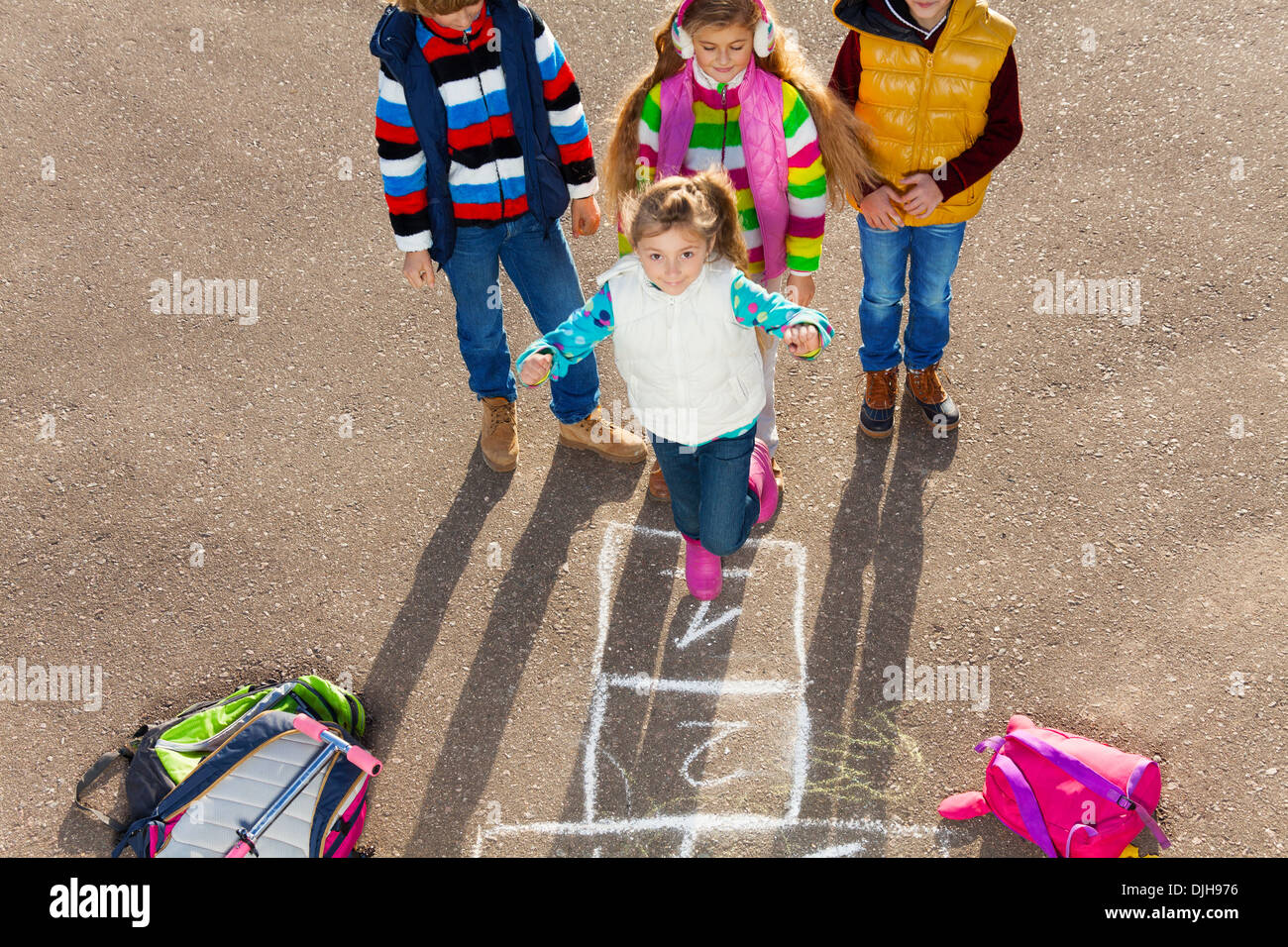 Old hopscotch game hi-res stock photography and images - Alamy