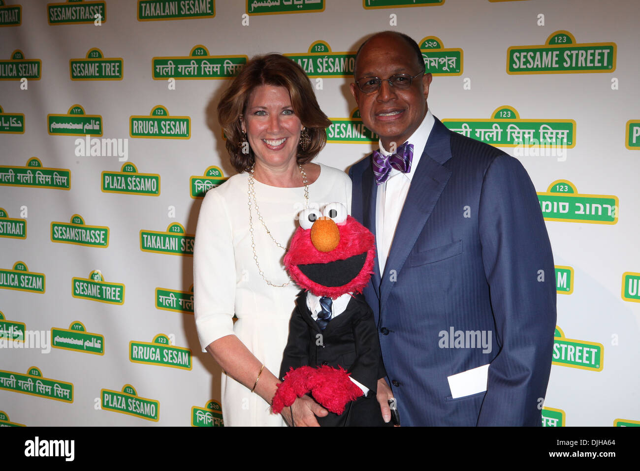 Sherrie Westin Elmo Melvin Ming Jon Stewart with Elmo and Sesame Street ...