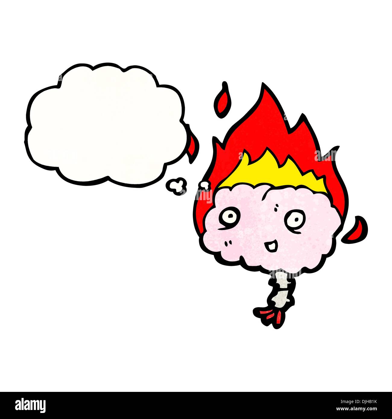 Cartoon brain on fire hi-res stock photography and images - Alamy