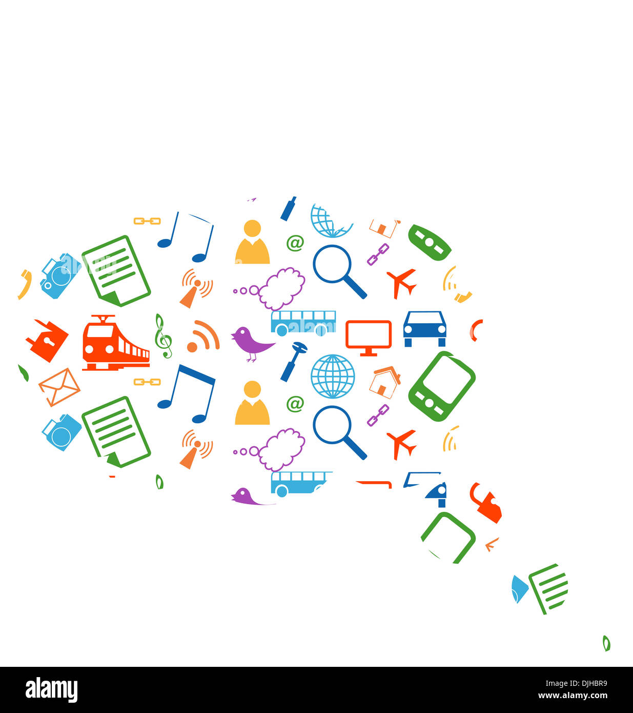 social media talk icons Stock Photo - Alamy